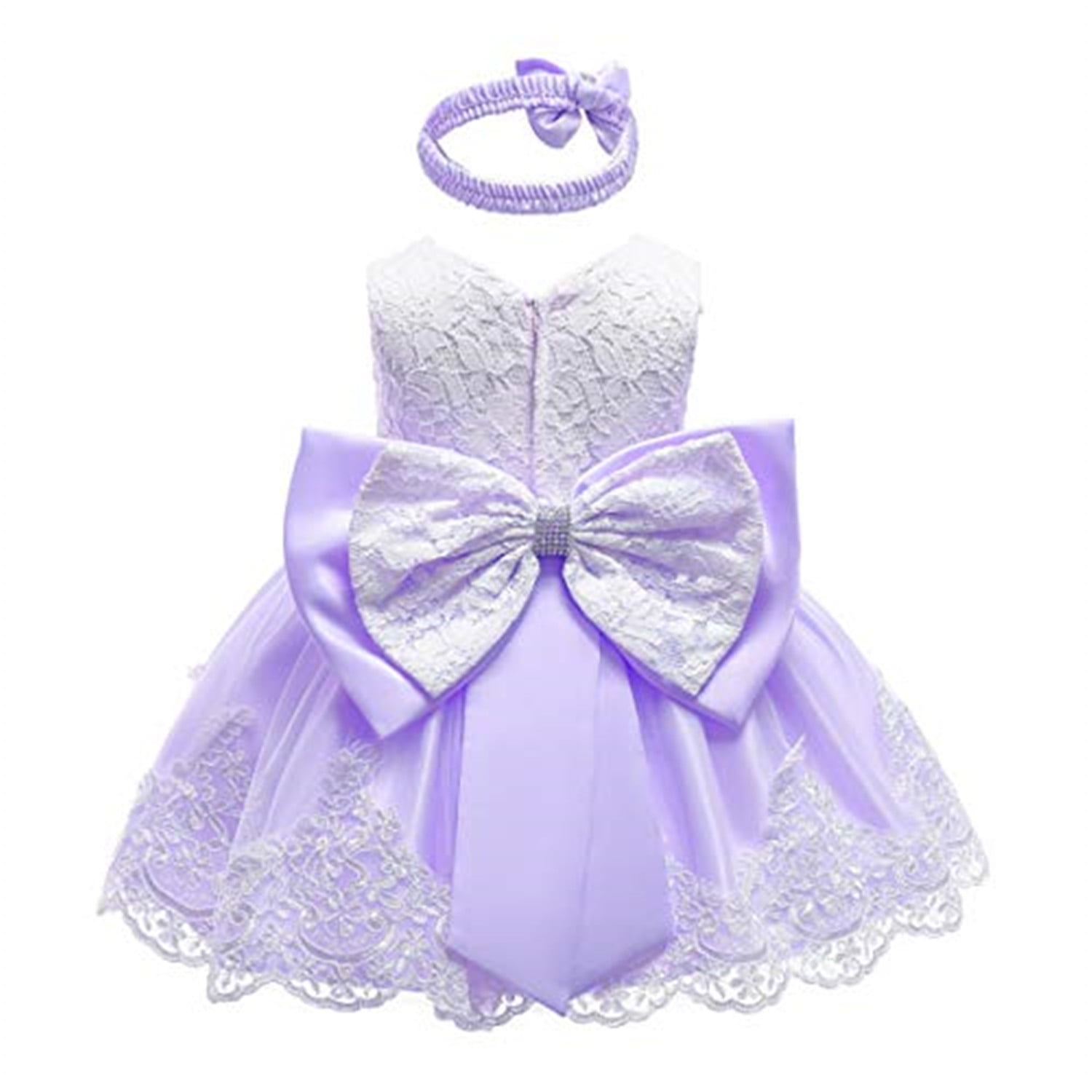 2pcs Newborn Baby Girl Dress Lace Princess Tutu Dress Birthday Holiday ...