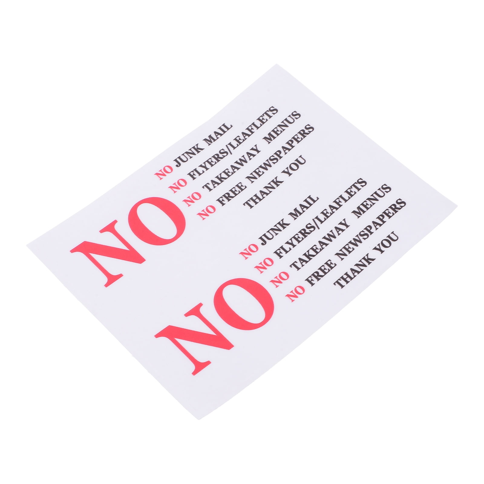 2pcs No Junk Mail Sticker For Mailbox Durable Outdoor Decal Message ...