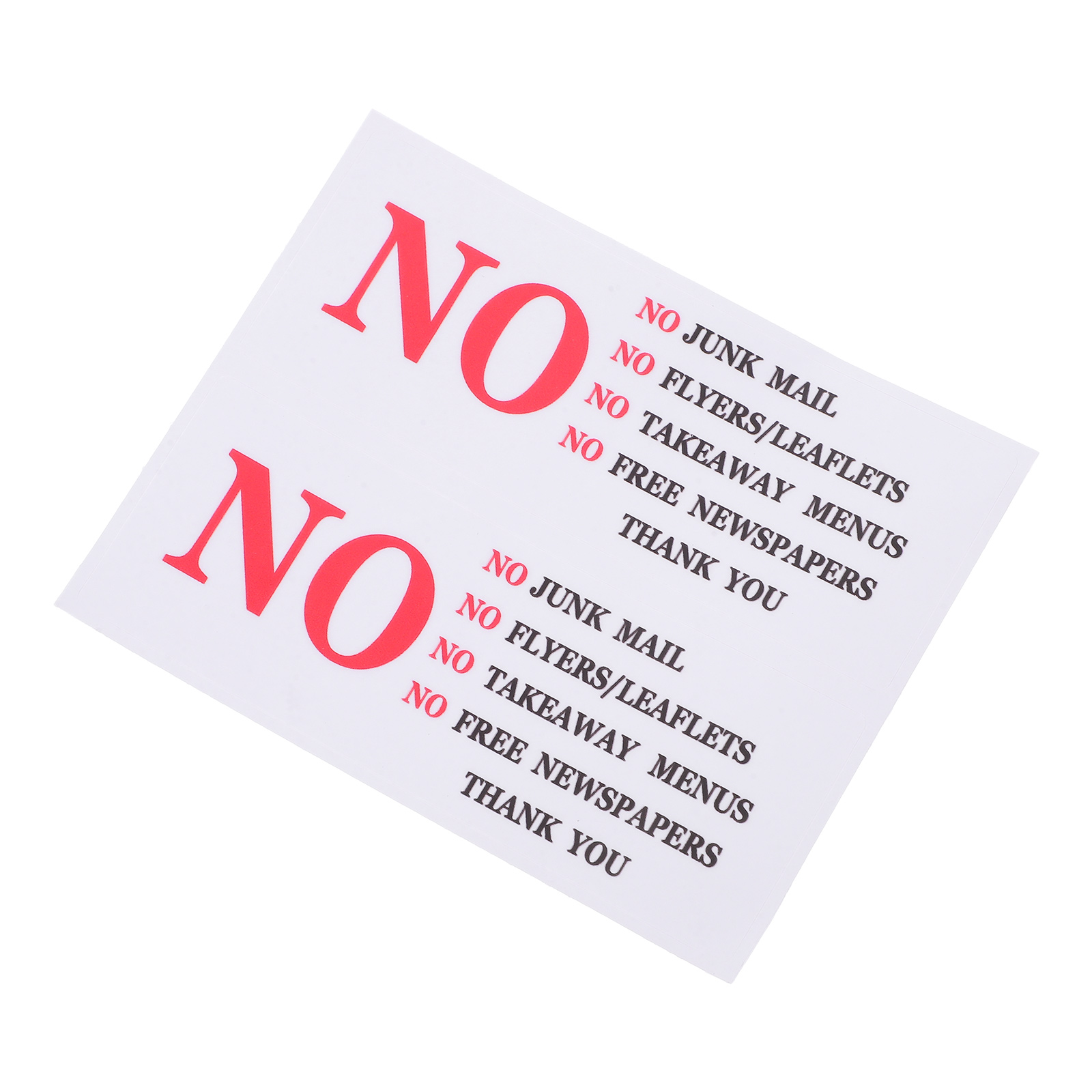 2pcs No Junk Mail Sticker For Mailbox Durable Outdoor Decal Message ...