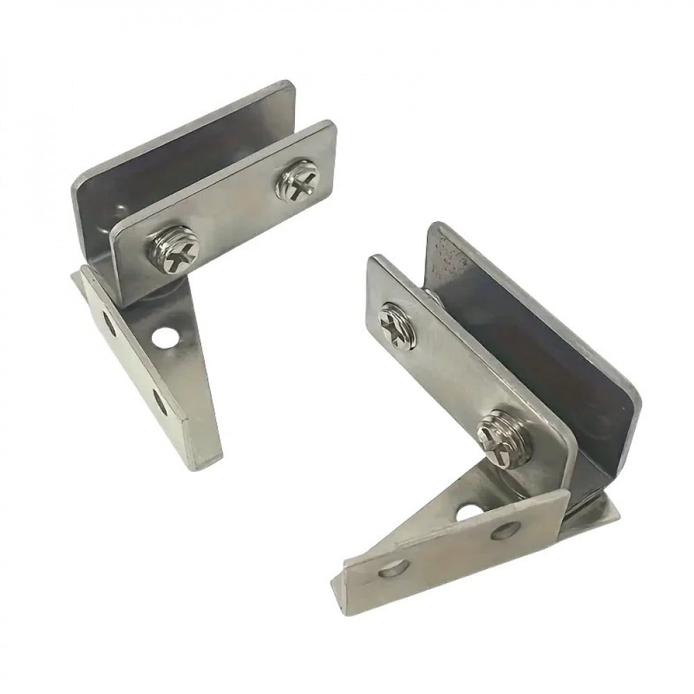 2pcs Non-Perforated Glass Door Hinges,Display Cabinet Hinge,Wine ...
