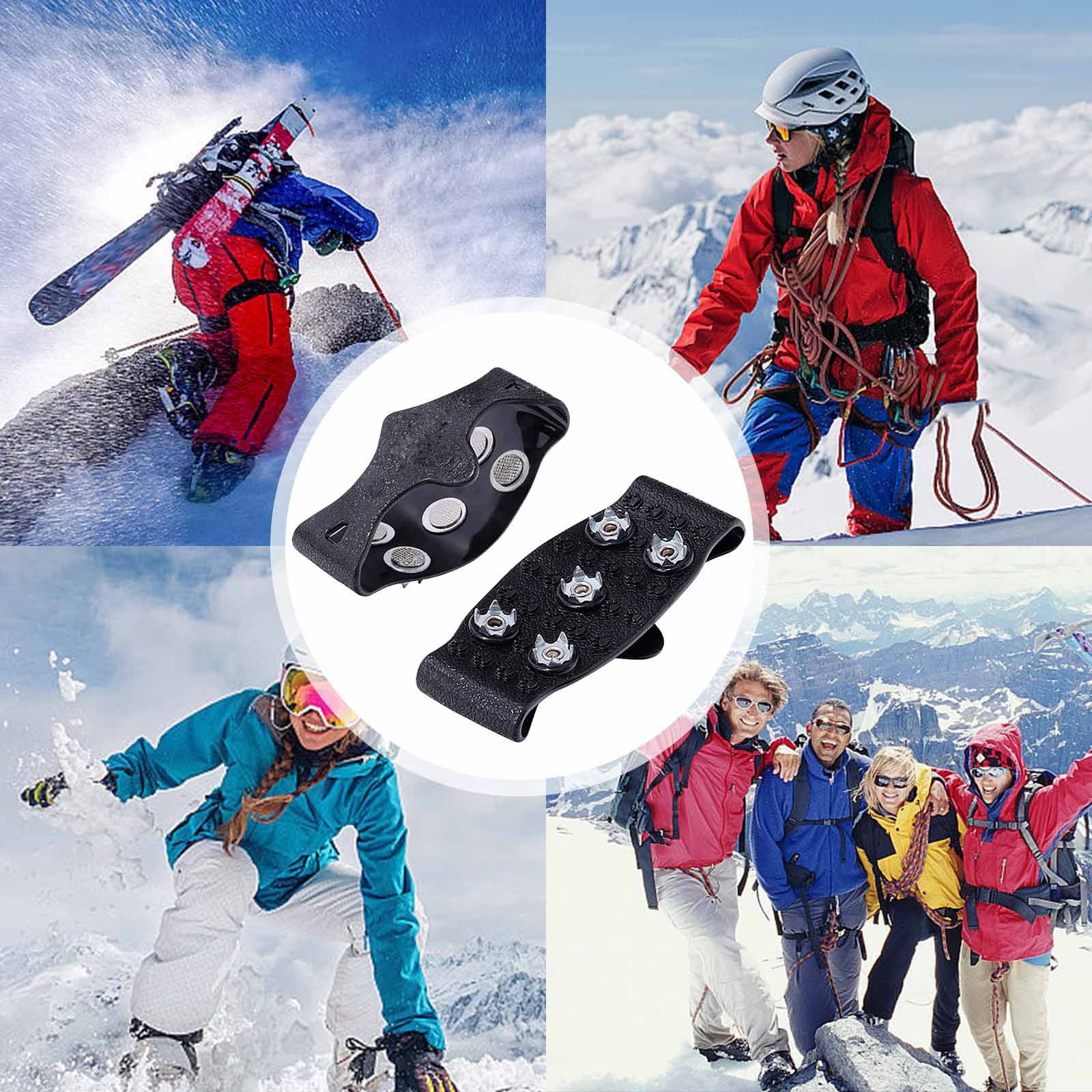 2pcs Non-Slip Ice Cleats for Shoes - Outdoor Snow Boot Covers with Anti ...