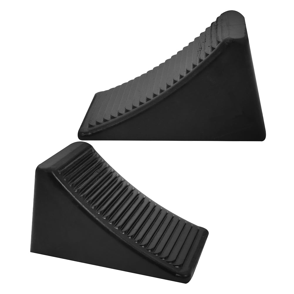 2pcs Non-Slip Rubber Wheel Chocks Heavy Duty Tire Stoppers RV Wheel ...