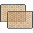 2pcs Non Stick Silicone Dough Macaroon Tray Oven Baking Fondant Pastry ...