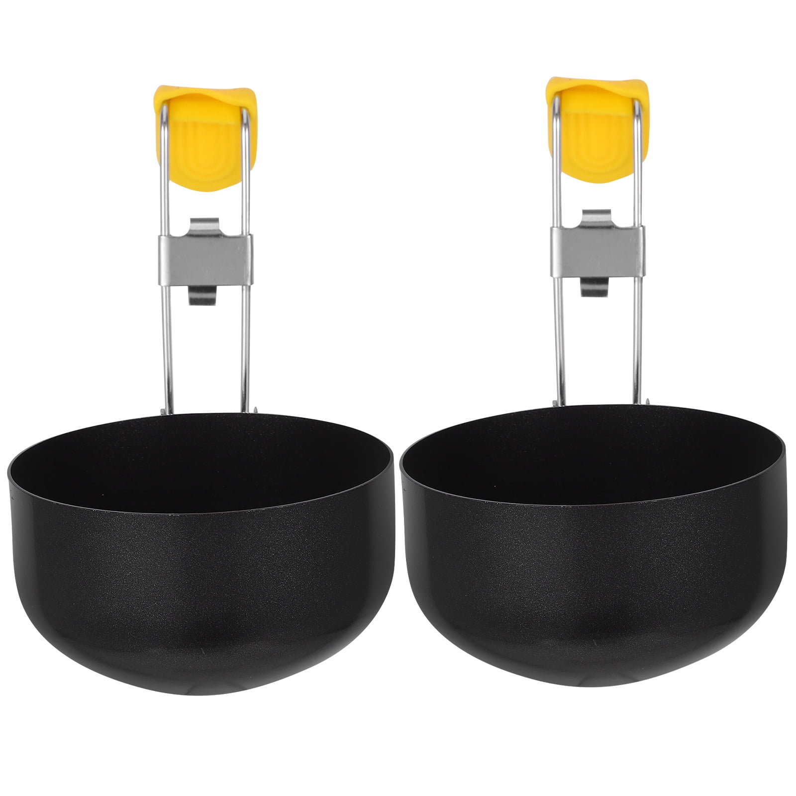 2pcs Nonstick Round Stainless Steel Egg Poacher Cups Quick Cooking Egg ...