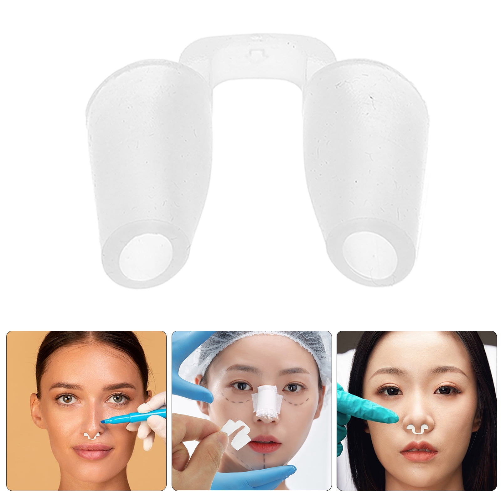2pcs Nostril Retainer Silicone Nose Internal Support Protector Nose Pad ...