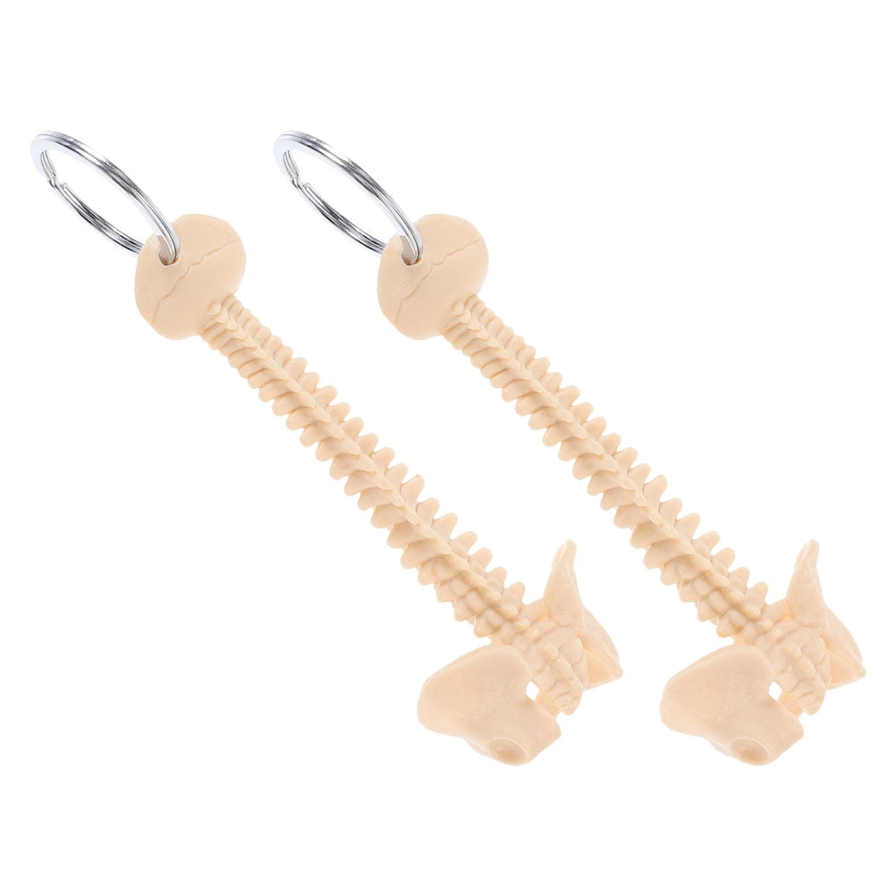 2pcs Novelty Spine Model Keychain Simulation Spine Hanging Charm Human ...