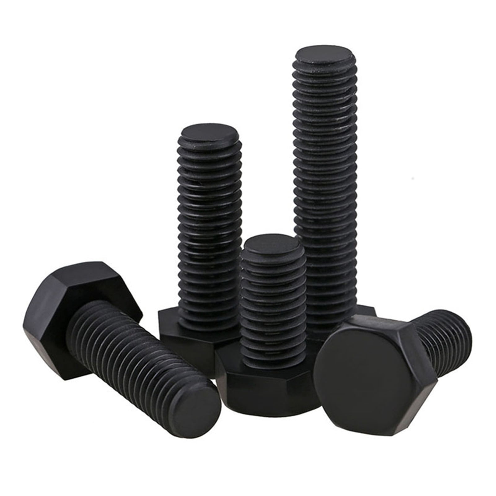 2pcs Nylon Hex Screws Plastic Hexagon Bolts Fully Threaded Black M3 M4 ...