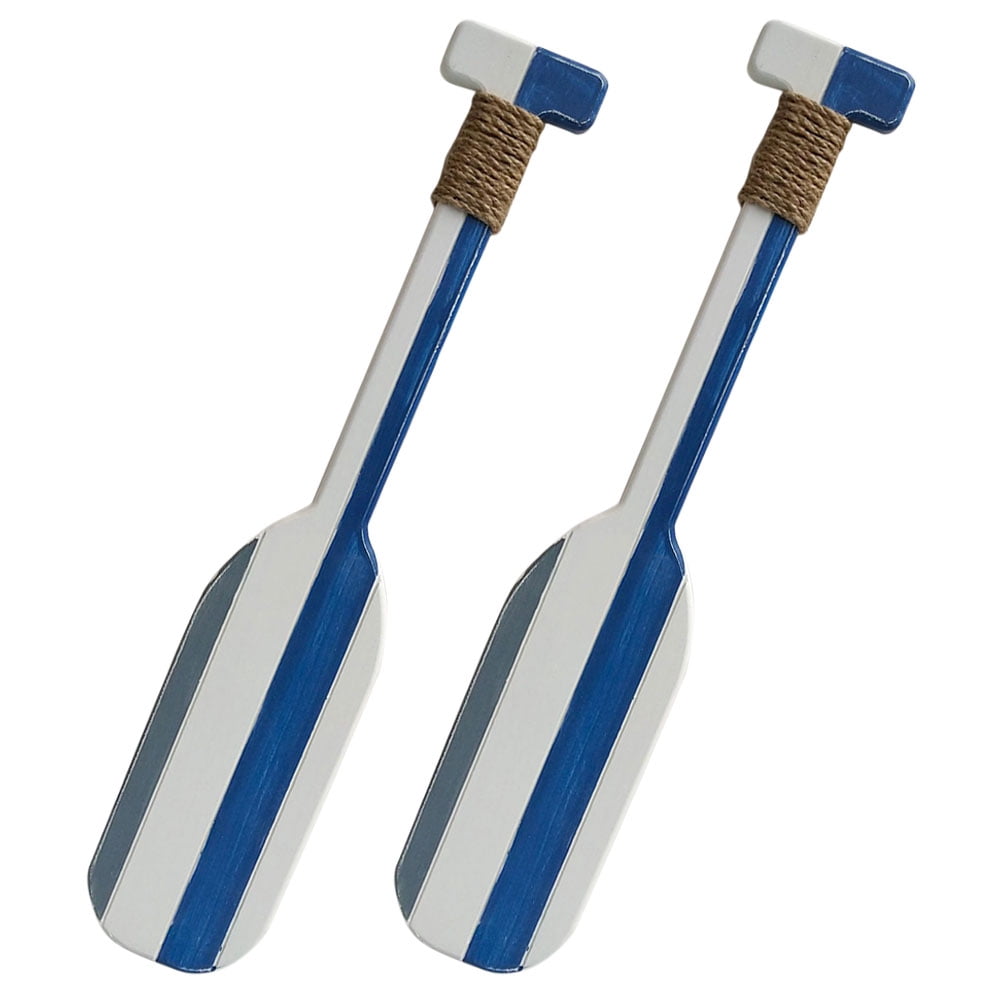 2pcs Oar Hanging Wall Decor Wooden Paddle Ornaments Nautical Beach ...
