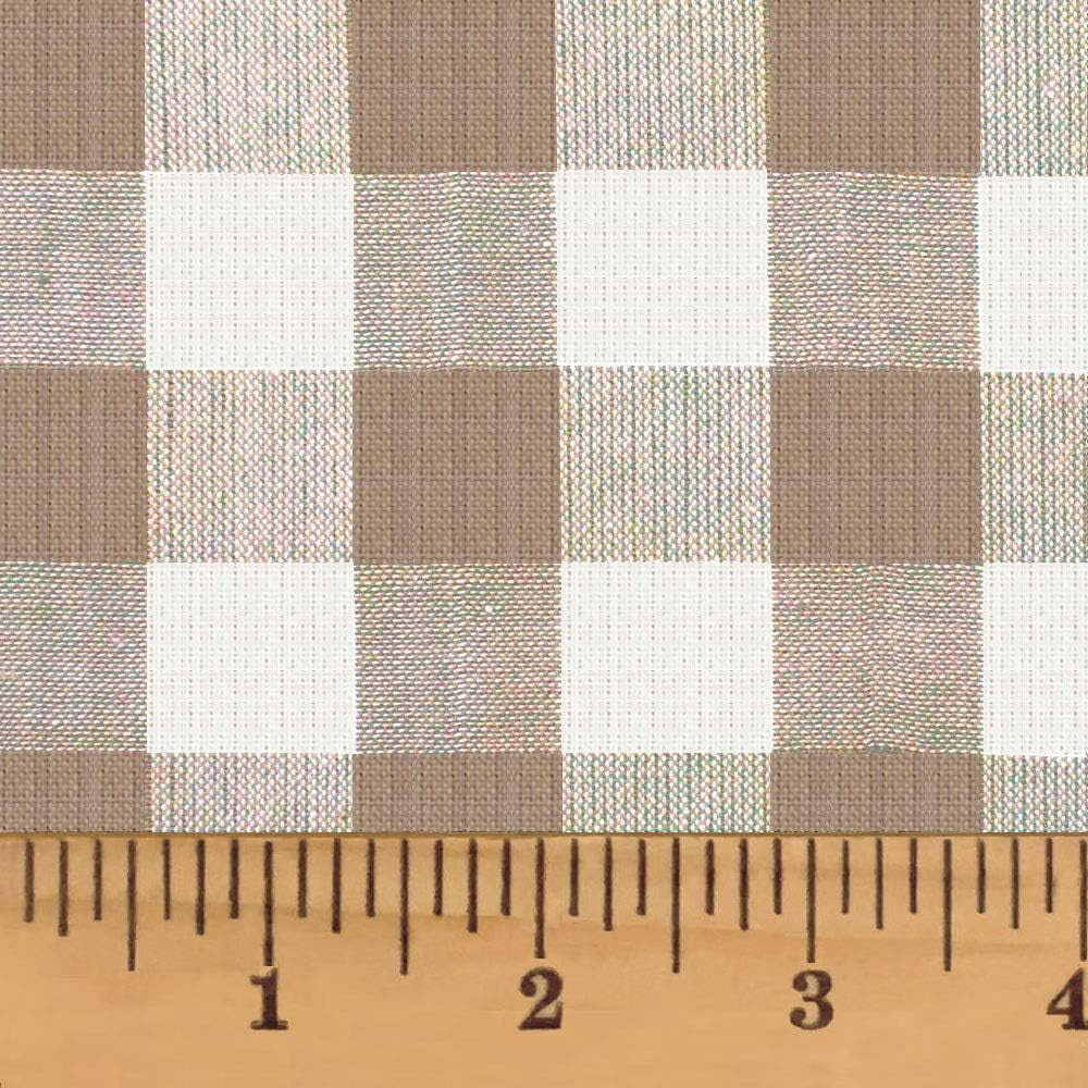 2pcs Oatmeal Buffalo Taupe Plaid Cotton Homespun Plaid Fabric by - Sold ...