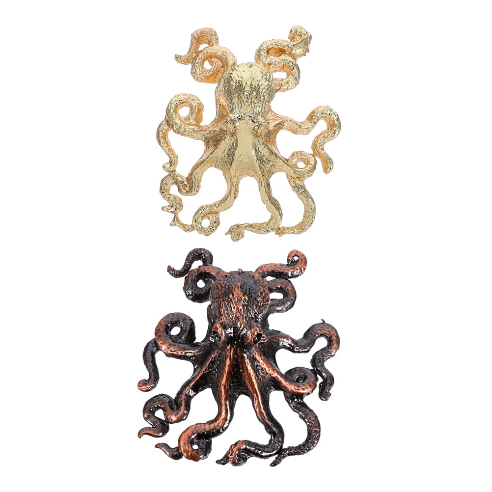 CIMAXIC 2pcs Ocean Decor Drawer Handles Zinc Alloy Octopus Design Knobs ...