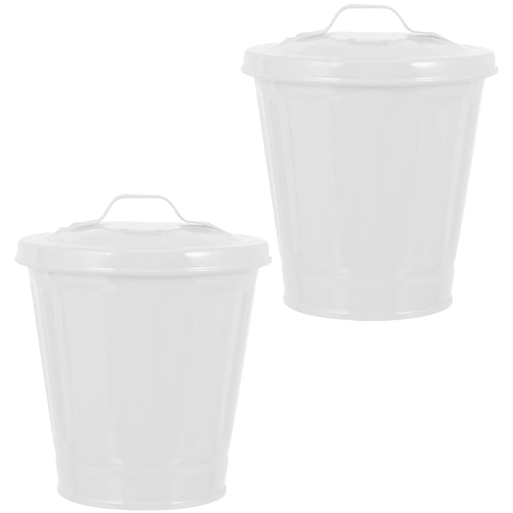 2pcs Office Countertop Buckets Multipurpose Container Flower Pot with ...