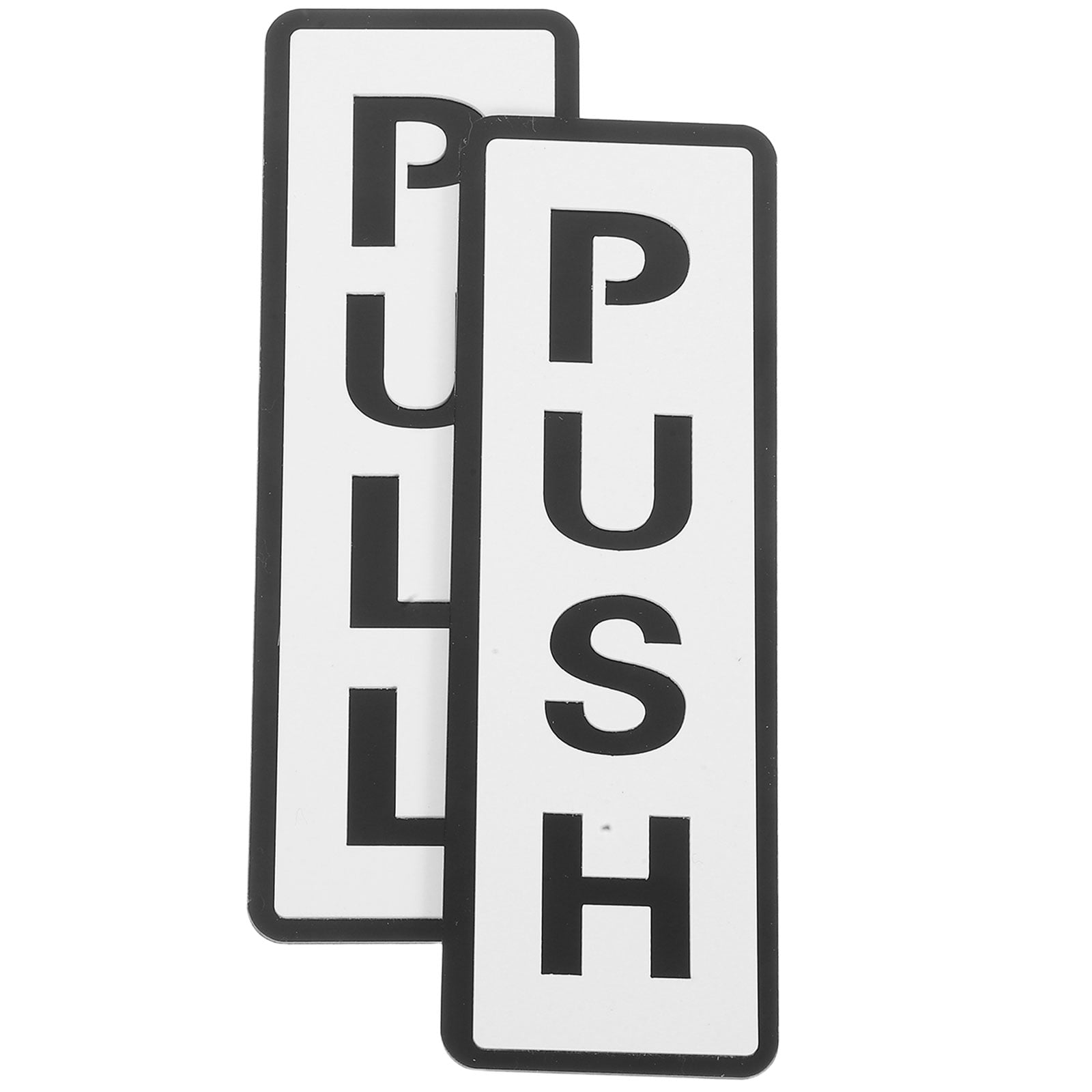2 Pcs Office Door Decor Push and Pull Signs for Doors Black - Walmart.com