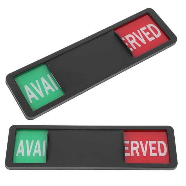 2pcs Office Slider Sign for Meeting Room Available Reserved Door Signs ...