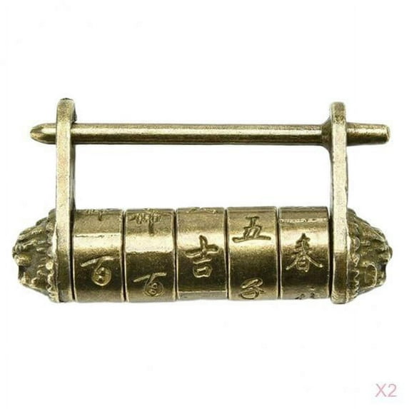 2pcs Old Chinese Lock Retro Padlock Vintage que Lock for Jewelry Box ...