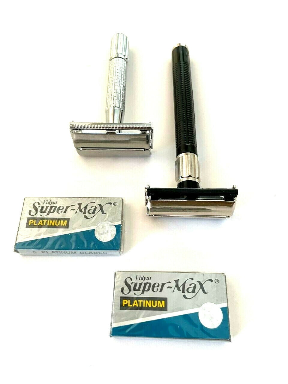 2pcs Old Fashion Classic Old School Men’s Butterfly Safety Black Silver ...