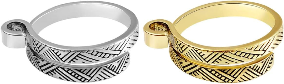 2pcs Open Crochet Ring Braiding Tools Crochet Finger Tension Ring ...