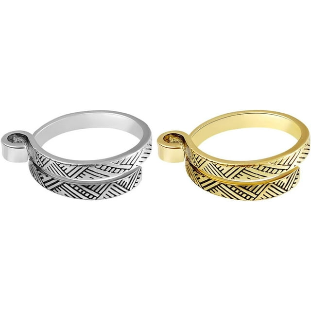 2pcs Open Crochet Ring Braiding Tools Crochet Finger Tension Ring ...