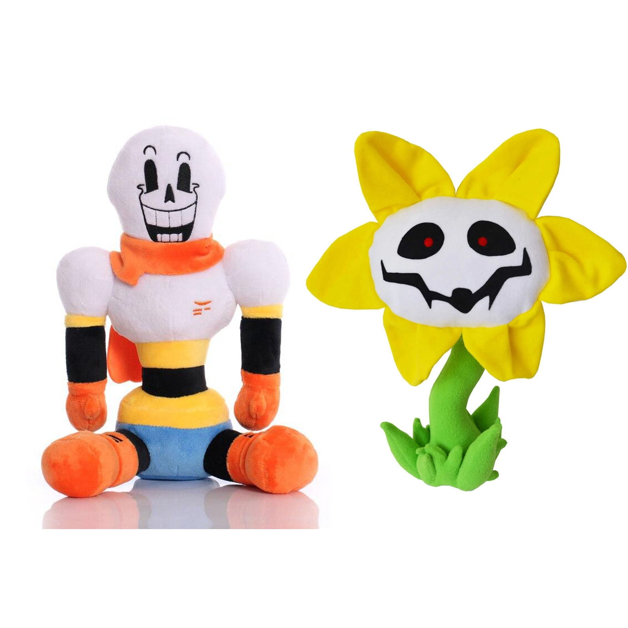 2pcs Orange Papyrus and Flowey Plush - 10" Undertale Plush Stuffed ...