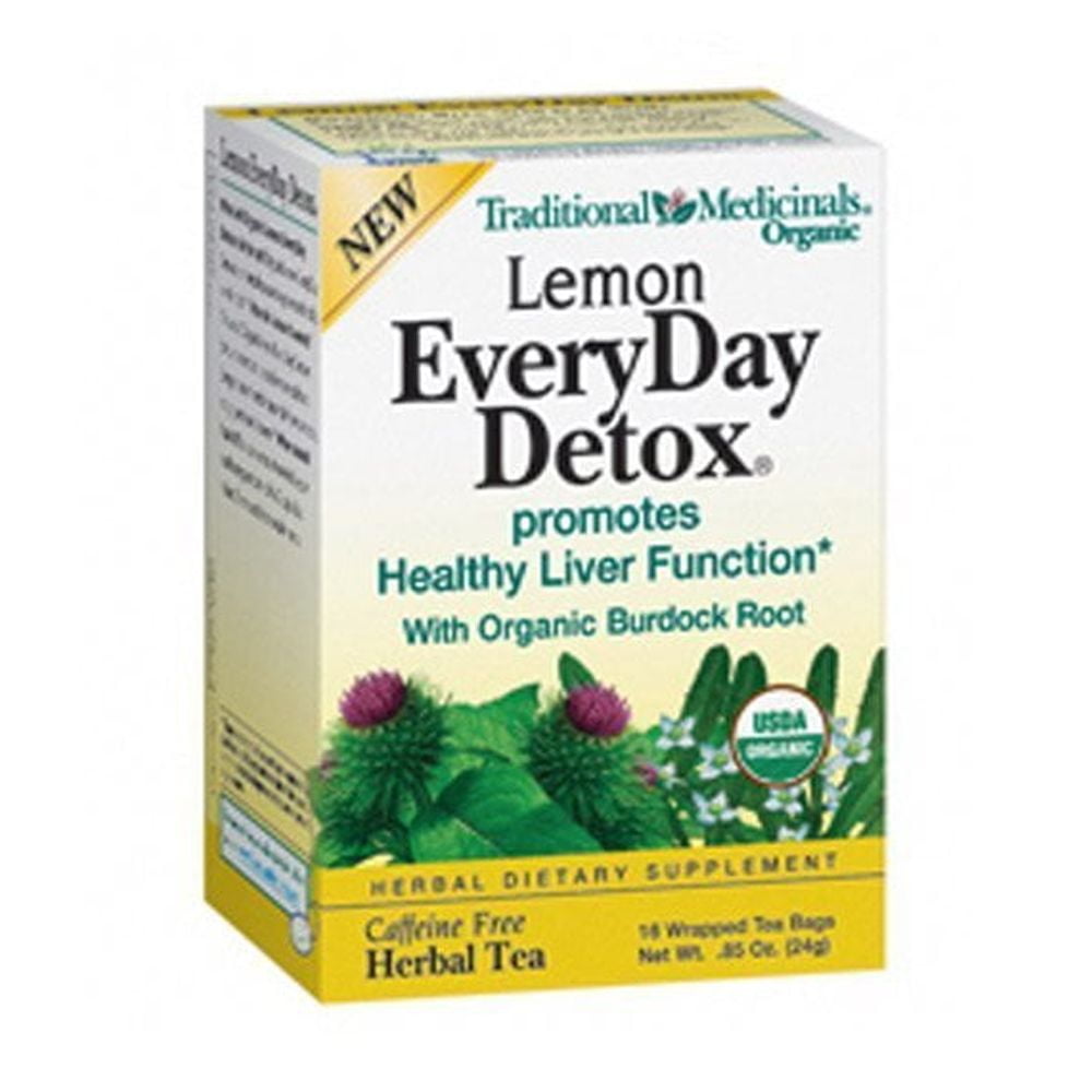 2pcs Organic EveryDay Detox Lemon Tea, Supports Healthy Skin Liver Function, (Pack of 2) - 32 ...