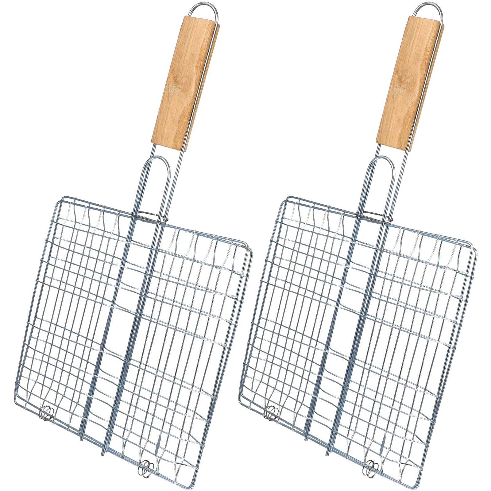 2pcs Outdoor Grilled Fish Clip BBQ Fish Meat Net Barbecue Grill Mesh ...