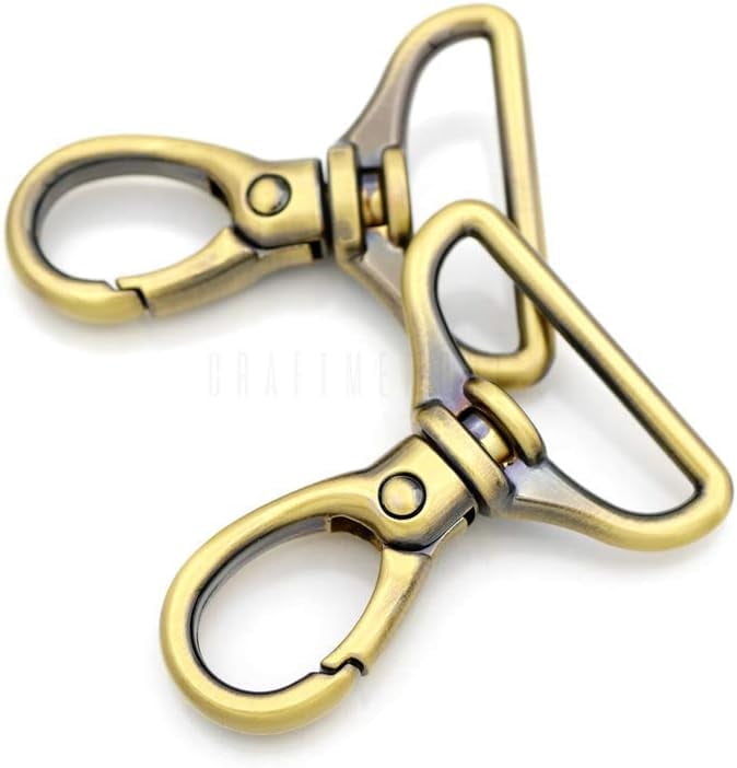 2pcs Oval Snap Hooks Heavy Duty Metal Push Gate Swivel Lobster Clasp ...