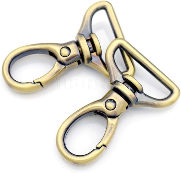 2pcs Oval Snap Hooks Heavy Duty Metal Push Gate Swivel Lobster Clasp ...