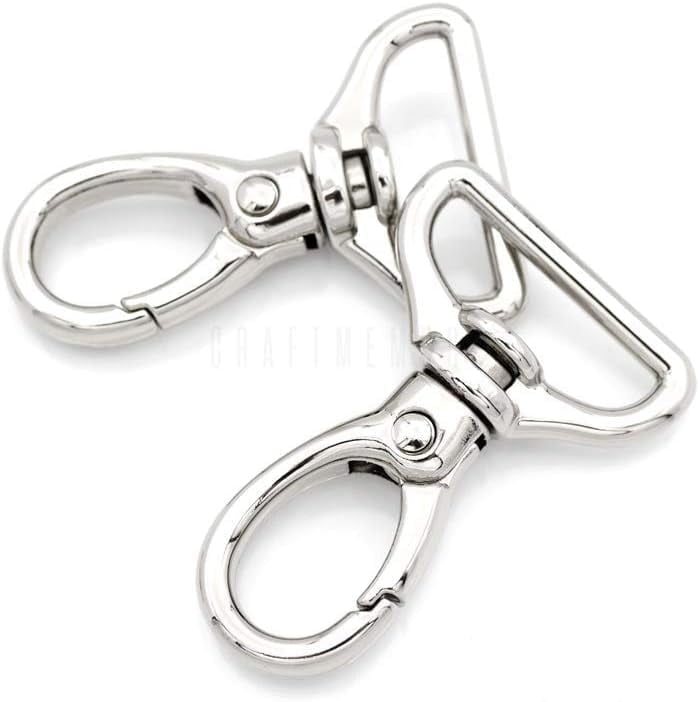 2pcs Oval Snap Hooks Heavy Duty Metal Push Gate Swivel Lobster Clasp ...