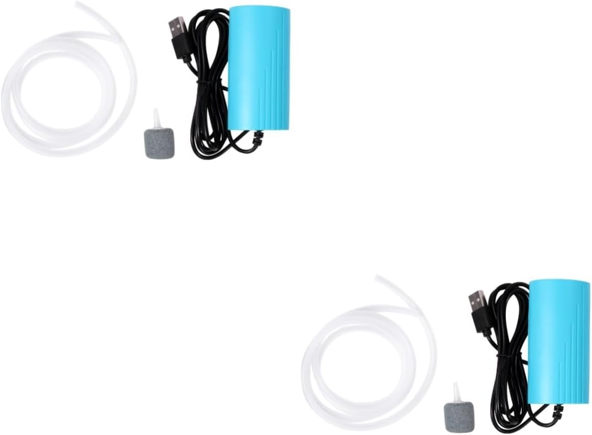 2pcs Oxygen Pump Air Stone Pump Aquarium Air Pump Mini Fish Tank Air ...