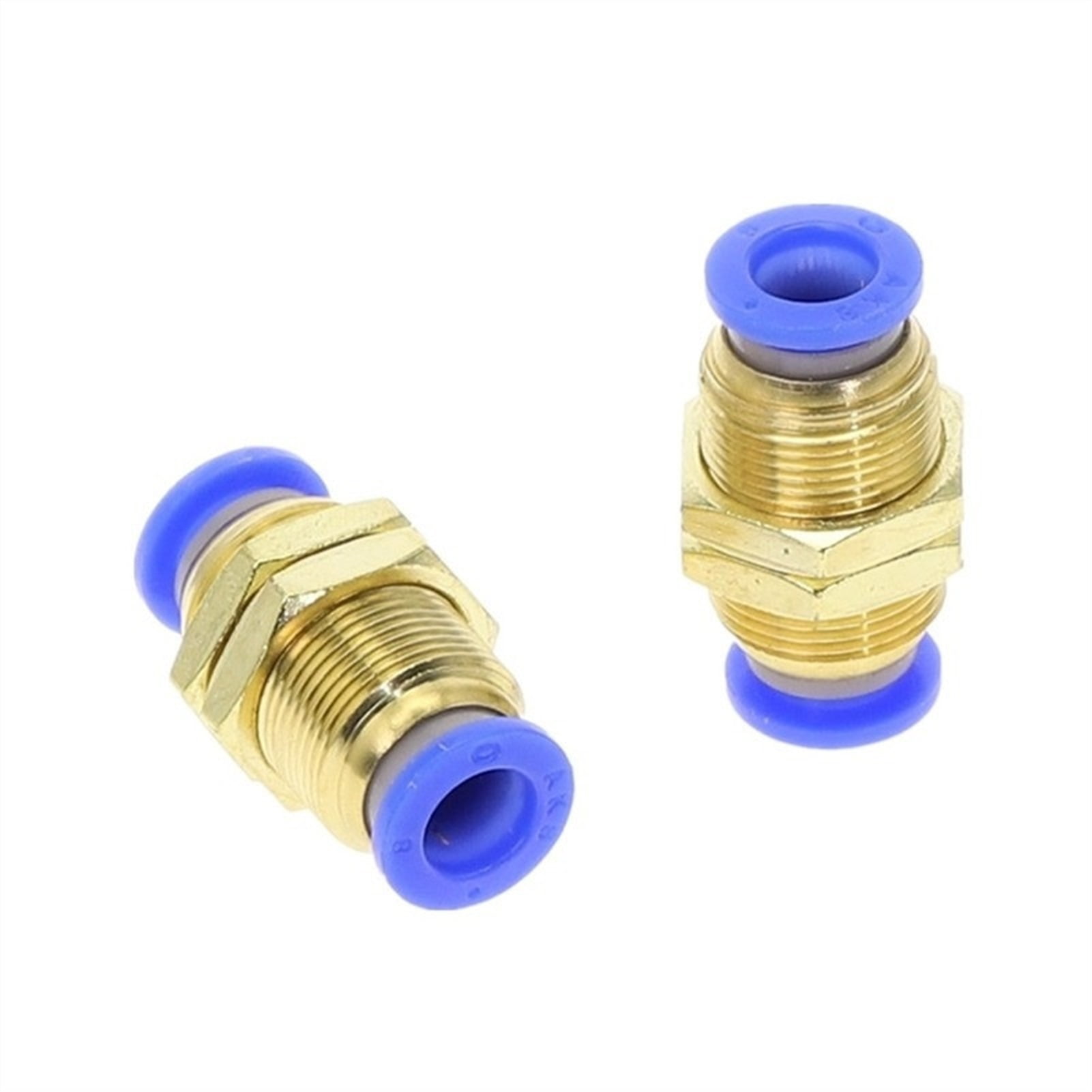 2pcs PM" Tube One Touch Push Into Gas Connector Brass Quick Fitting 4mm ...