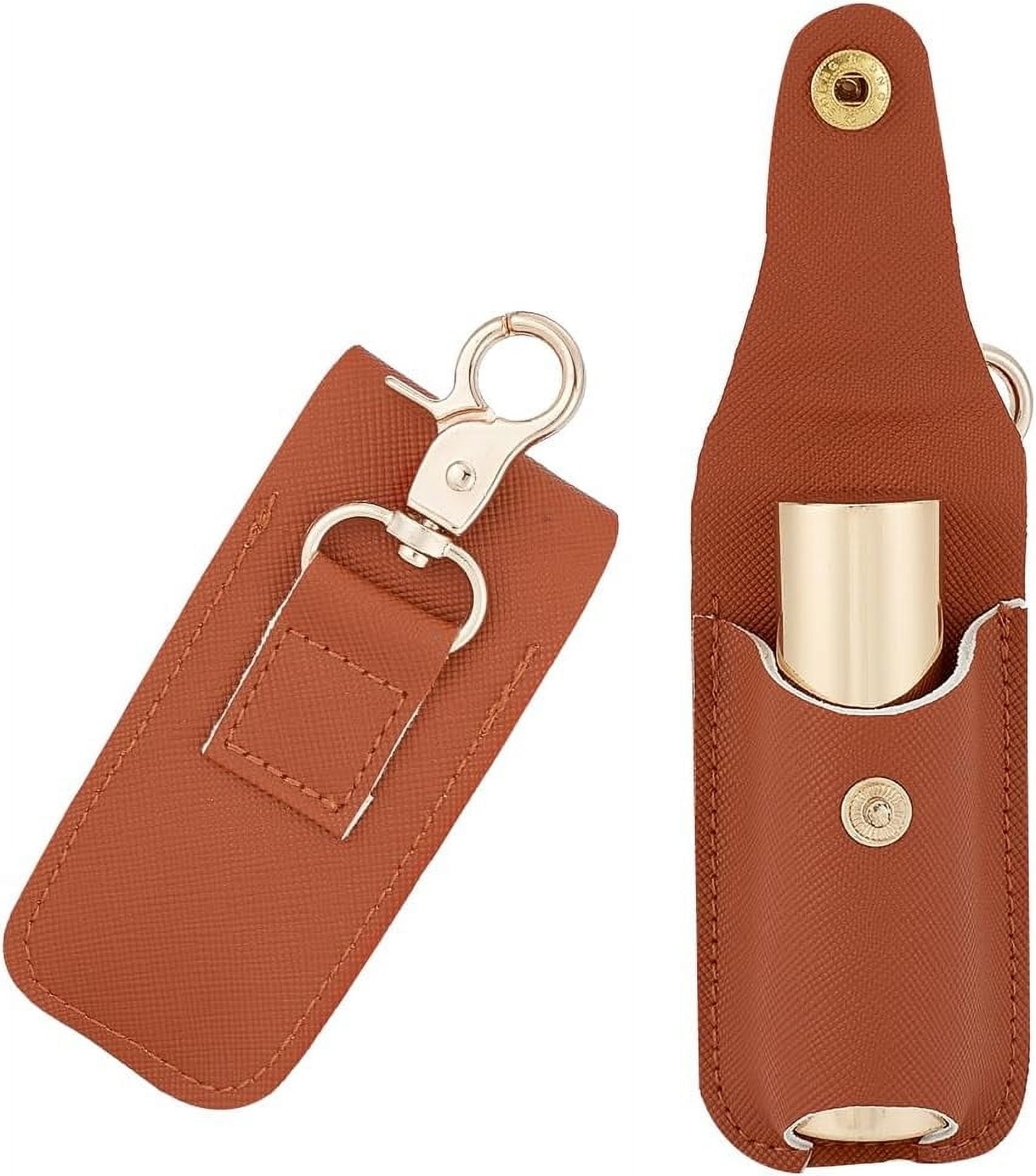 2pcs PU Leather Sleeve Chapstick Pouch Portable Lipstick Storage Bags ...
