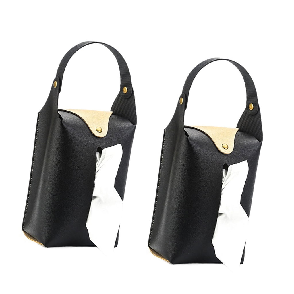 2pcs PU Tissue Holder for Living Room Hanging Car Tissues Dispenser ...