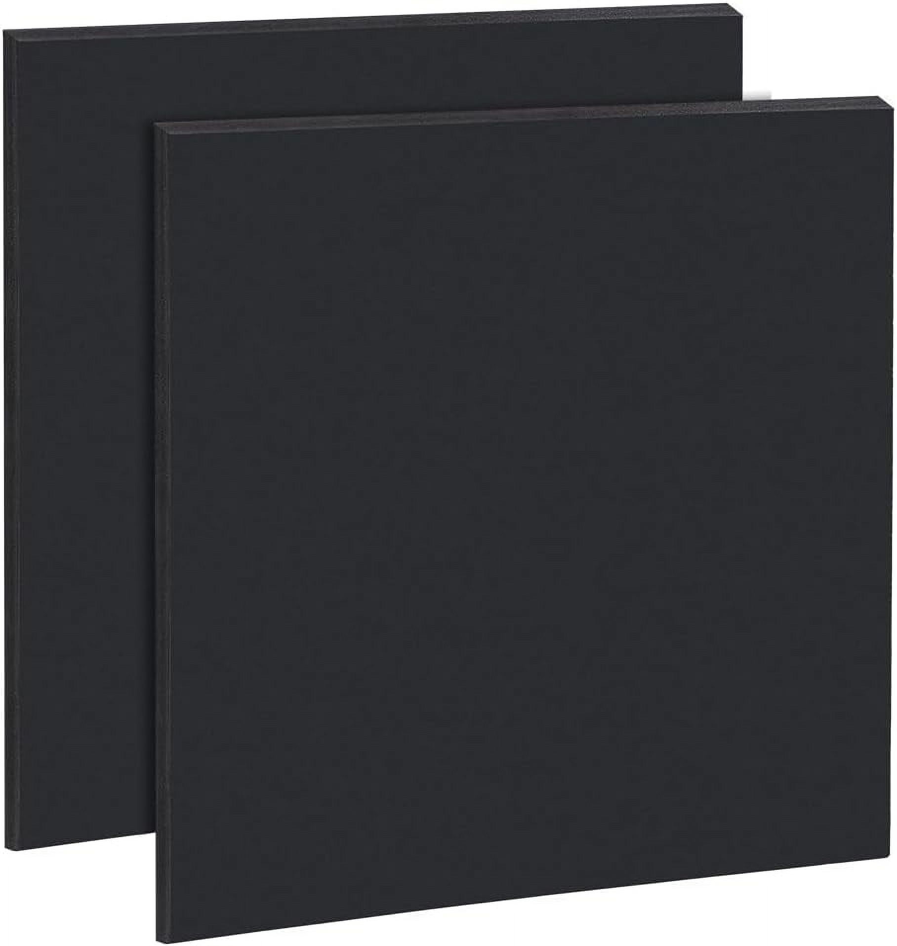 2pcs PVC Foam Board Sheet 12x12inch Square Black Foam PVC Plates ...