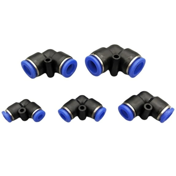2pcs PVG" PV" 2Way 4 6 8 10 12 14 16mm Pneumatic L Type Elbow Fitting ...