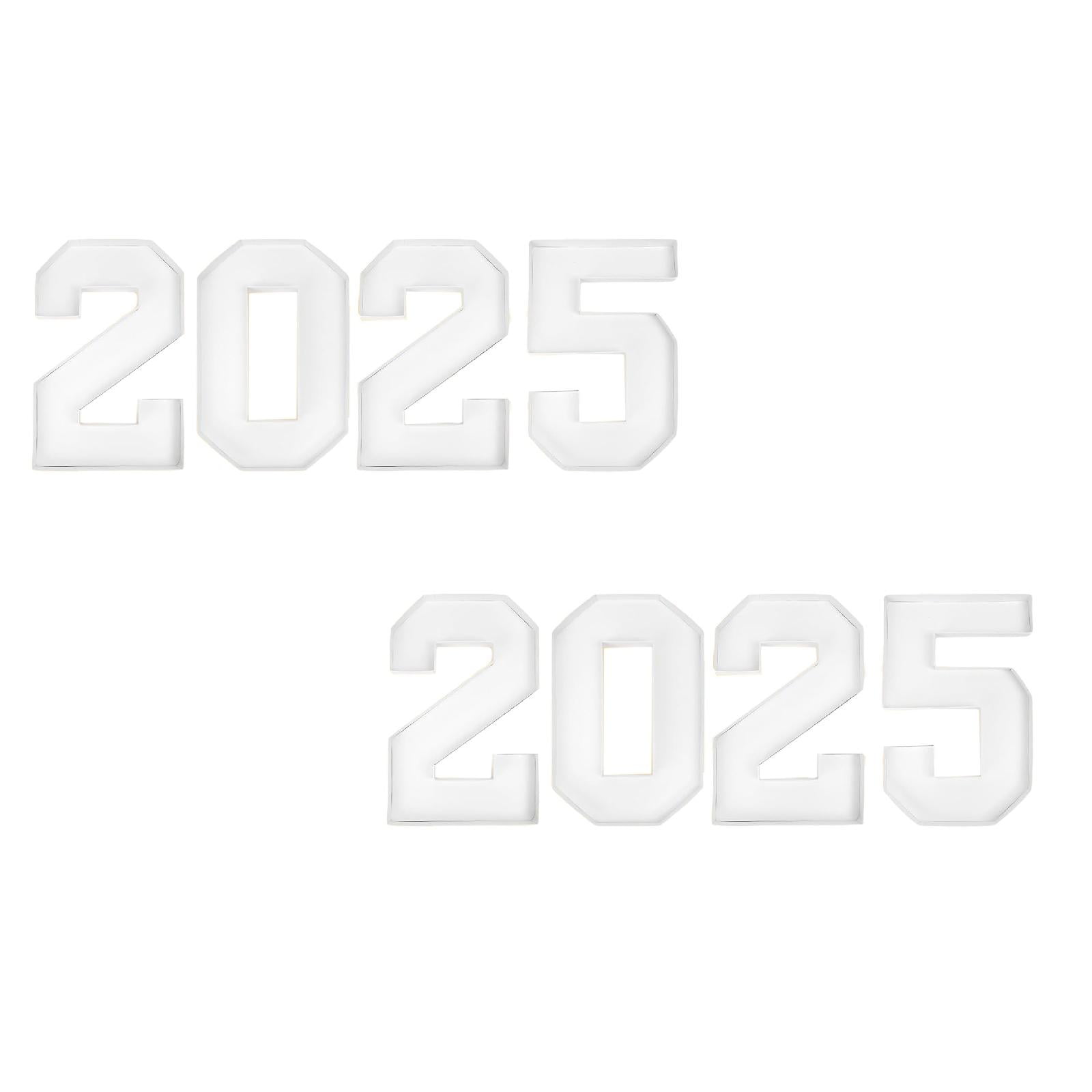 2pcs Paper 2025 Graduation Decorations 2025 Number Charcuterie Board ...