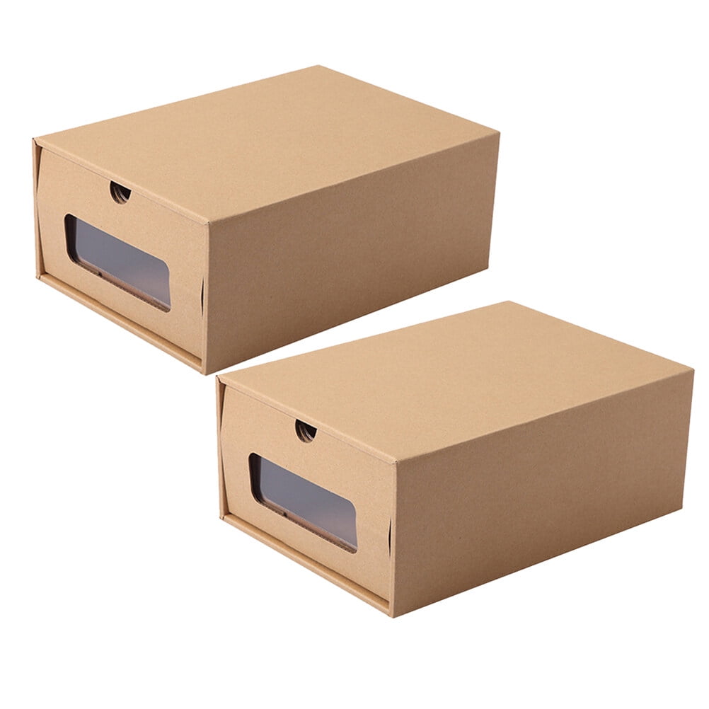 2pcs Paper Drawer Shoebox Transparent Shoebox Shoe Case Dustproof ...