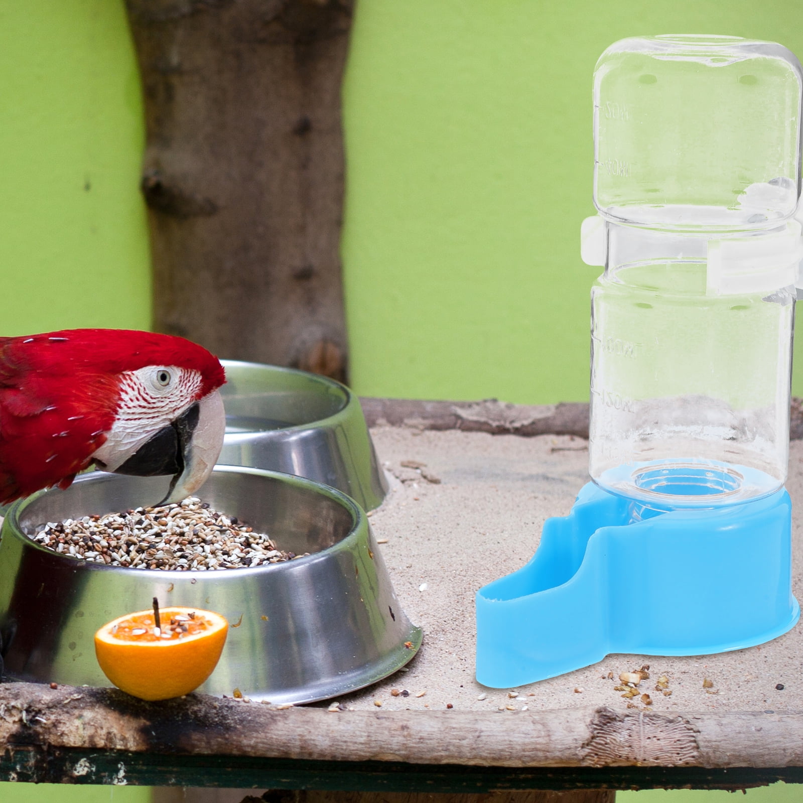 2pcs Pet Bird Waterer Automatic Water Feeder Adapter Parrot Cage ...