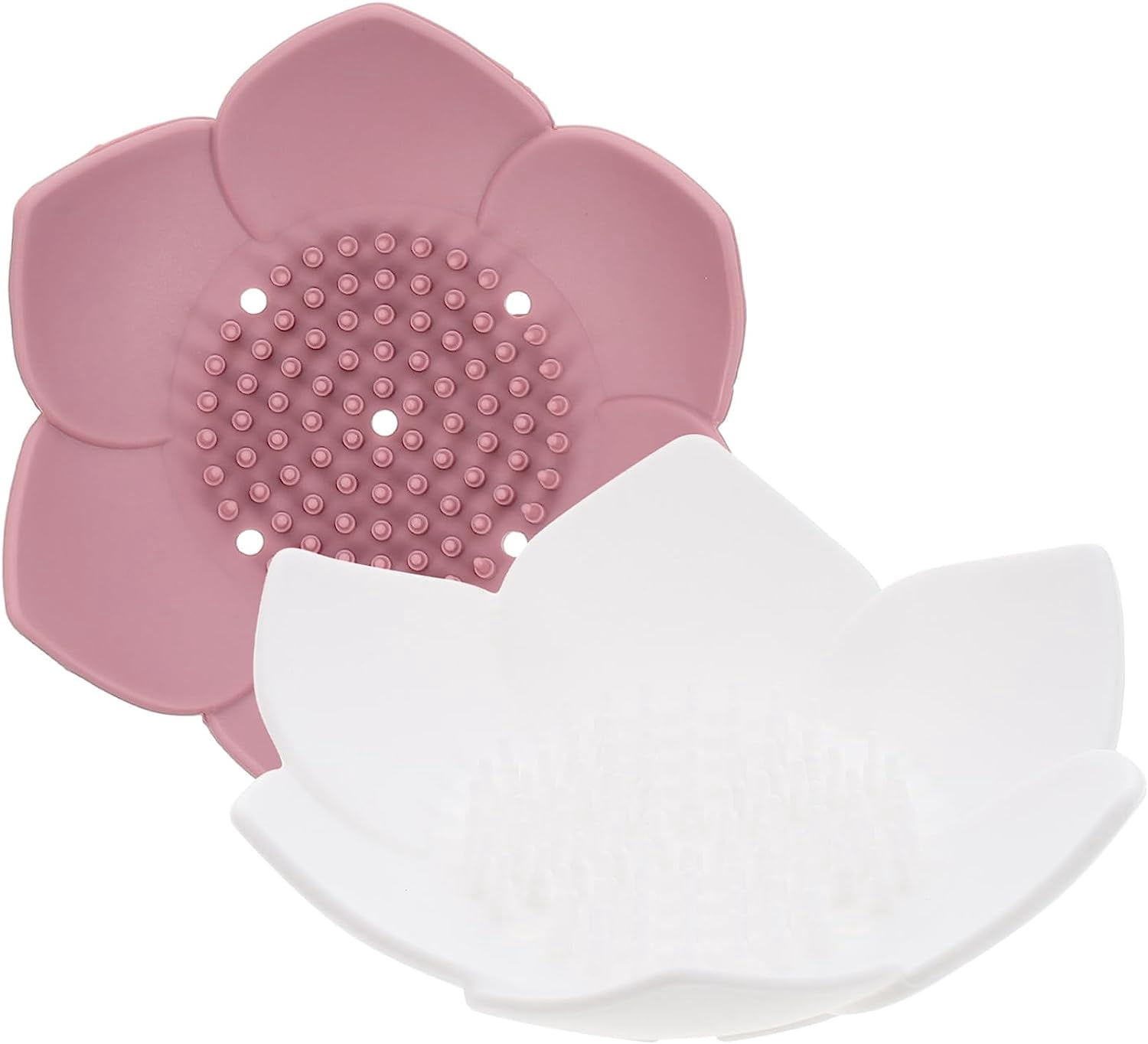 2pcs Petals Case with Shower Bathroom Draining for Holder Dishes Flower ...
