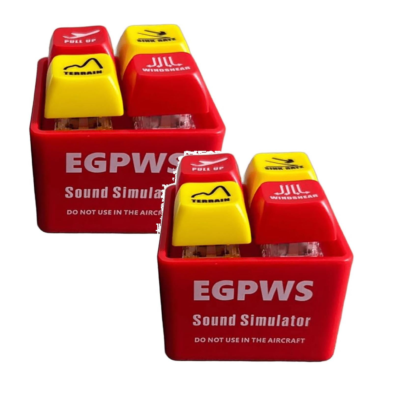 2pcs Pilot & Crew Alert Keychain EGPWS Warning Sound Simulator LED ...
