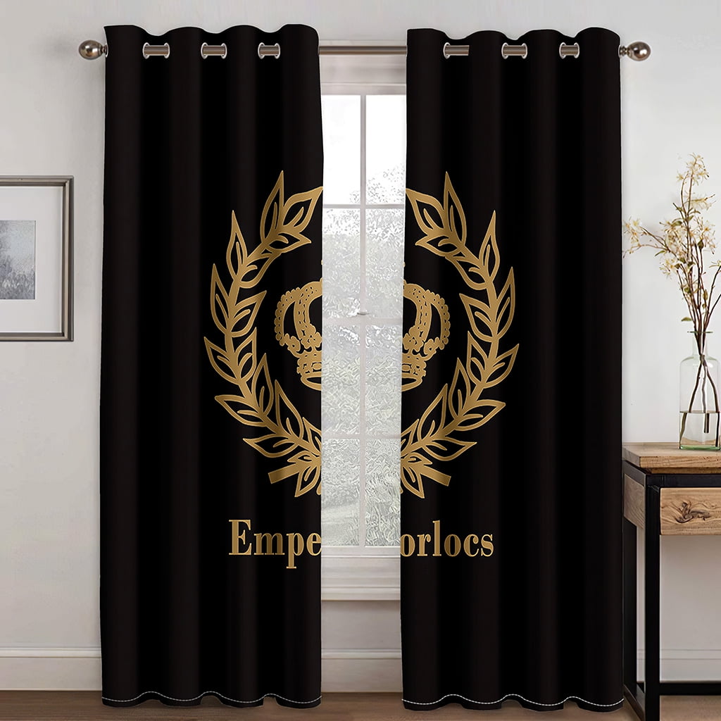 2pcs Pink King Crown Kids Girl Boy Curtains Blinds Window Treatment for Bedroom Office Kitchen ...