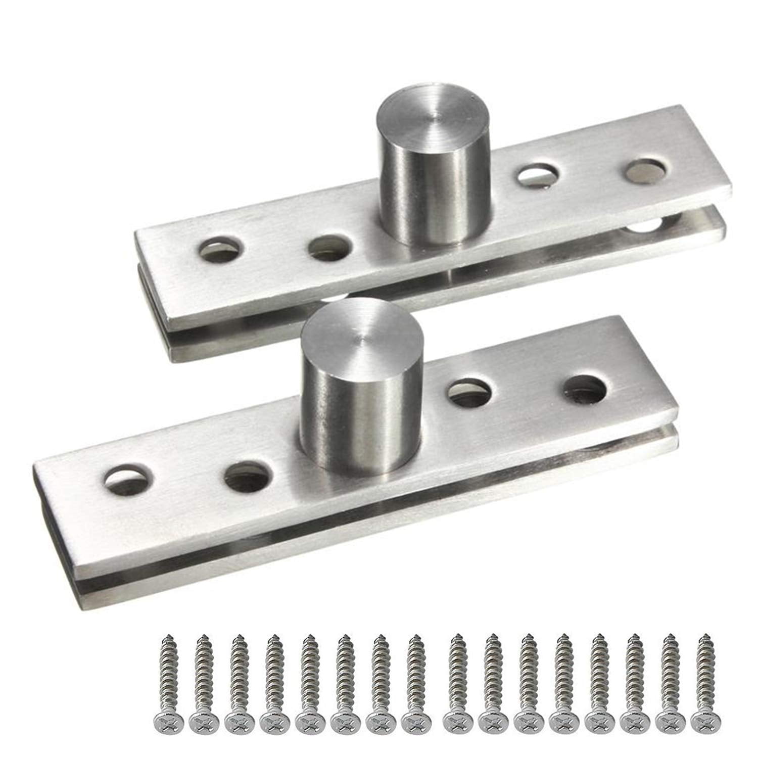 2pcs Pivot Hinge Rotating Hinge 360 Degree Stainless Steel Concealing ...