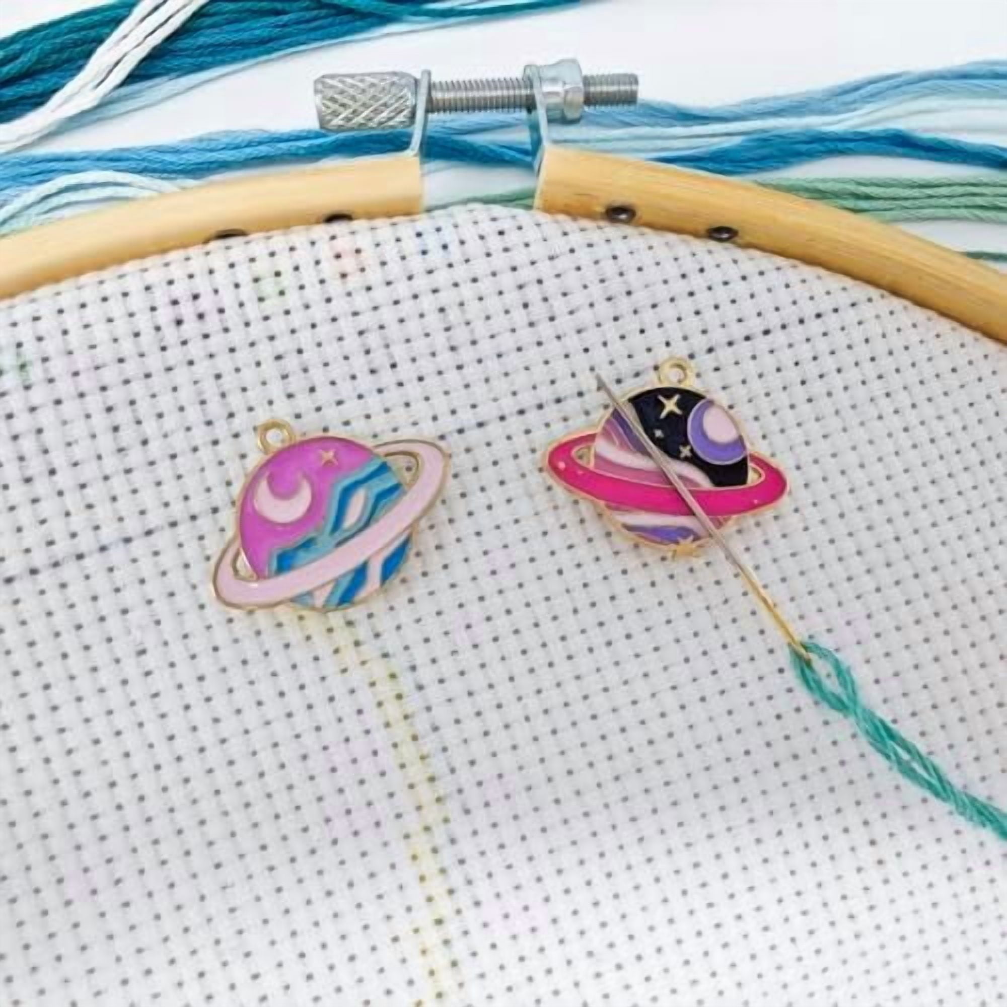 2pcs Planets Needle Minder，Magnetic Needle Minders for Cross Stitch and ...