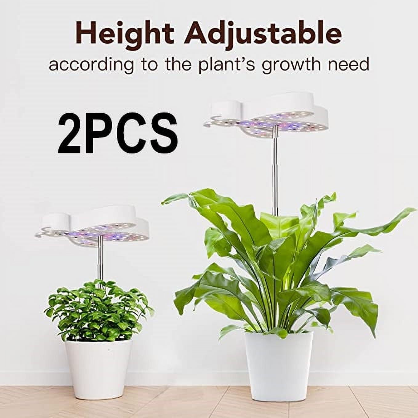 2pcs Plant Grow Light for Indoor Plants Full Spectrum Small LED Growing ...