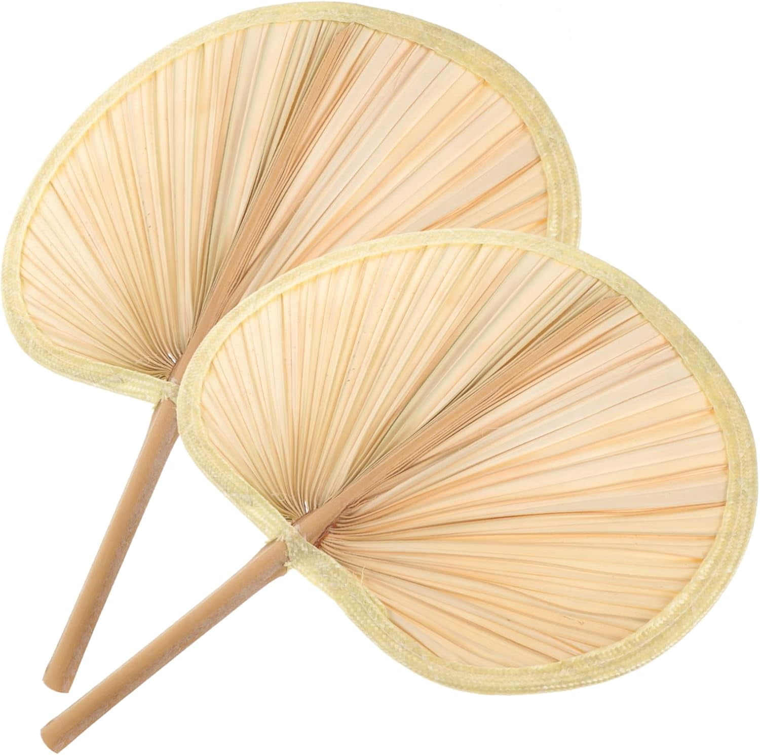 2pcs Plantain Fan Dried Palm Fans Bamboo Fan Rustic Hand Fan Handmade ...