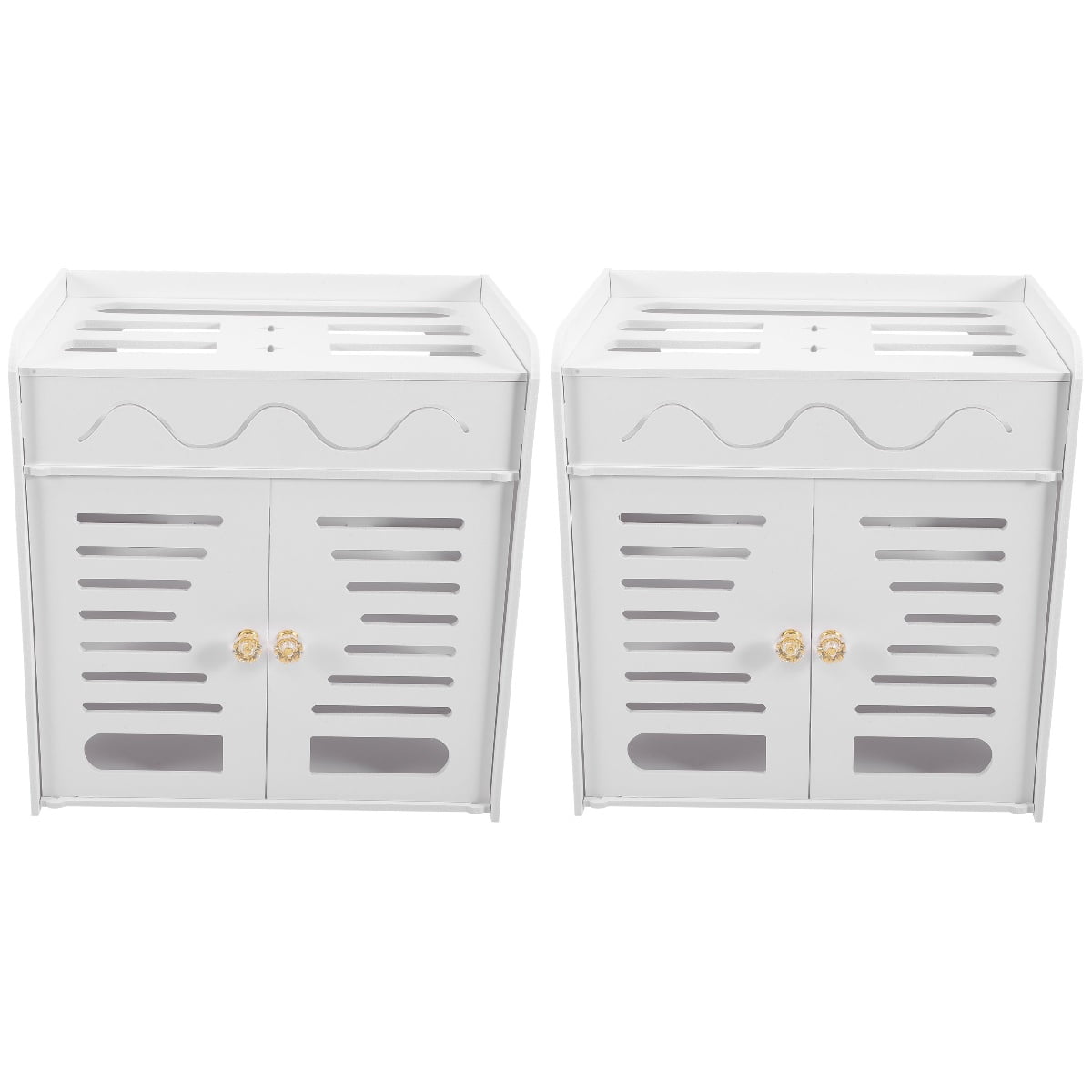 2pcs Plastic 4-layer Four Layer Double Door Router Storage Box Cable ...