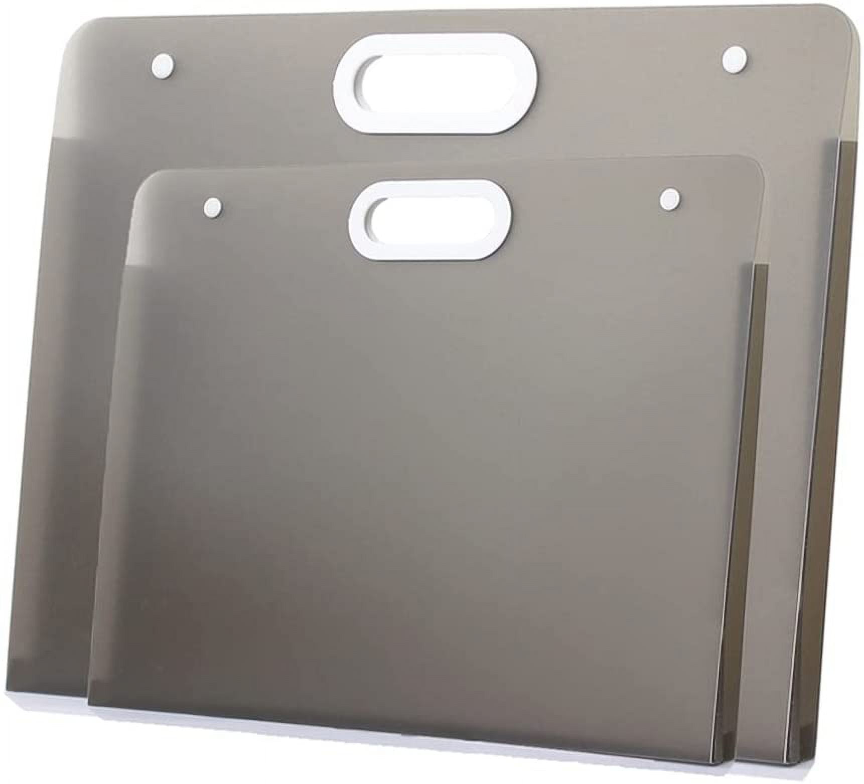 2pcs Plastic Art Portfolio Bag 17.32x13.22inch and 12.99x11inch Arts ...