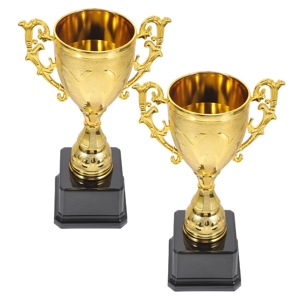 2pcs Plastic Ceremony Trophy Decor Student Competition Trophy Creative ...