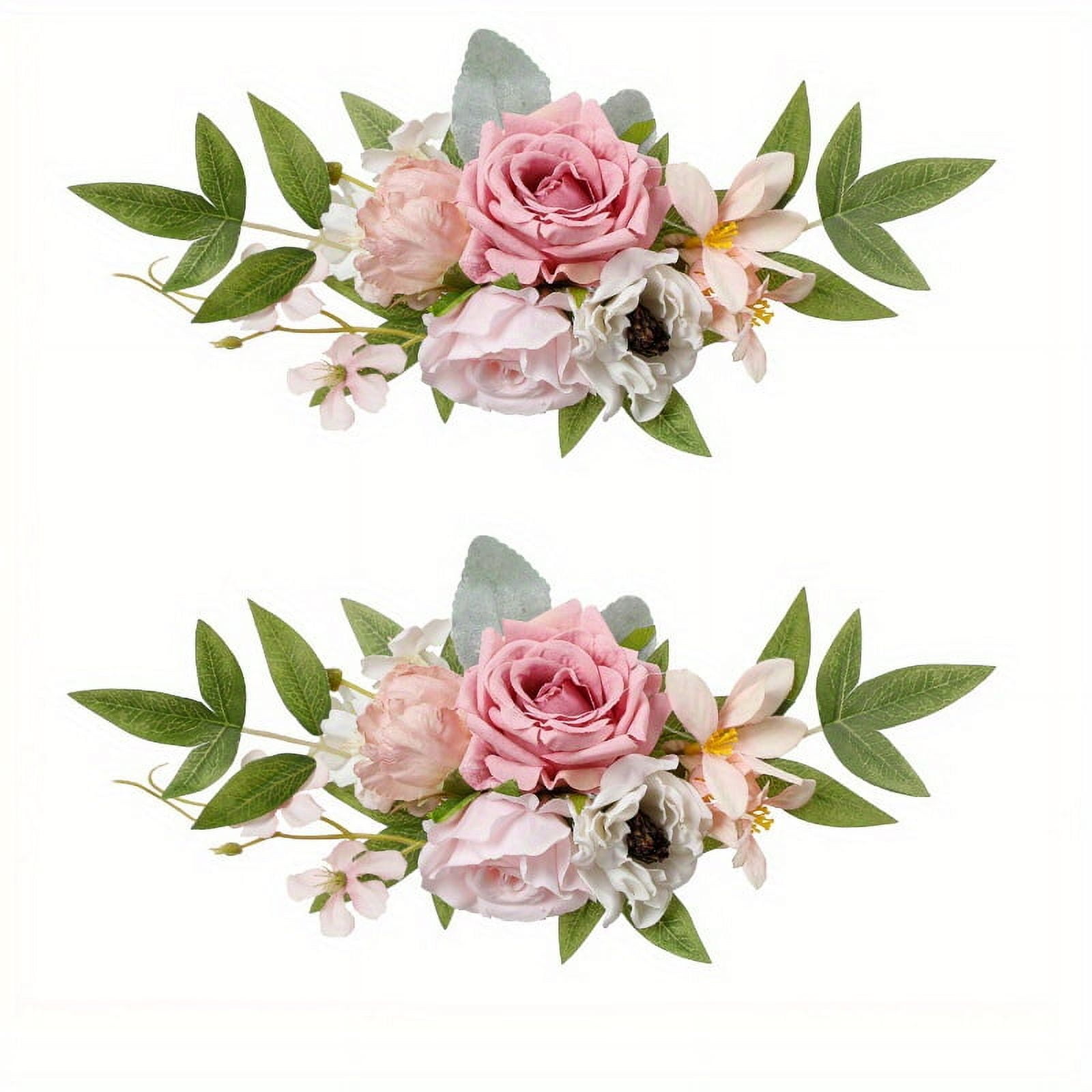 2pcs Plastic Floral Pew Decorations for Wedding Church Aisle Chair ...