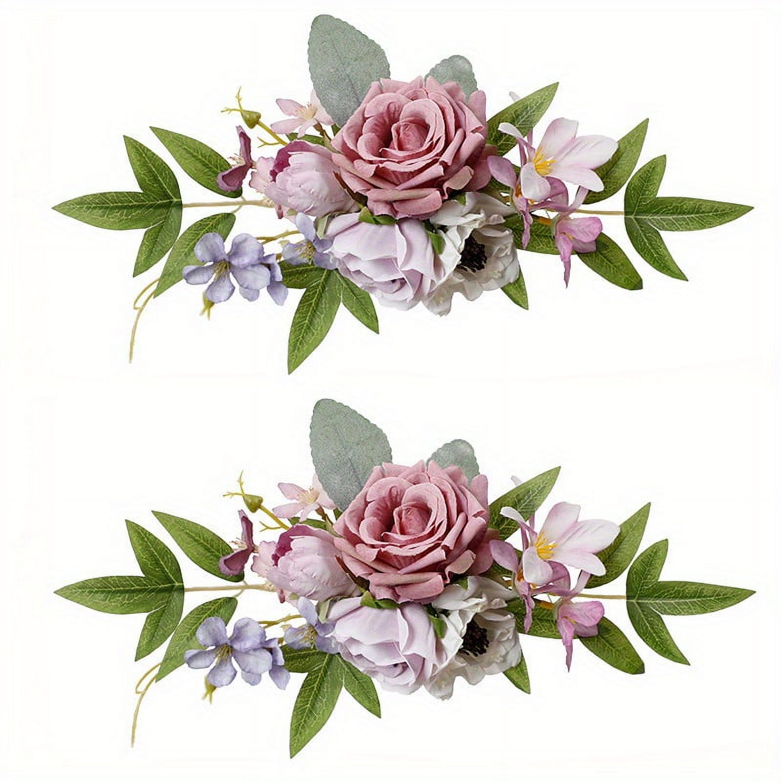 2pcs Plastic Floral Pew Decorations for Wedding Church Aisle Chair ...