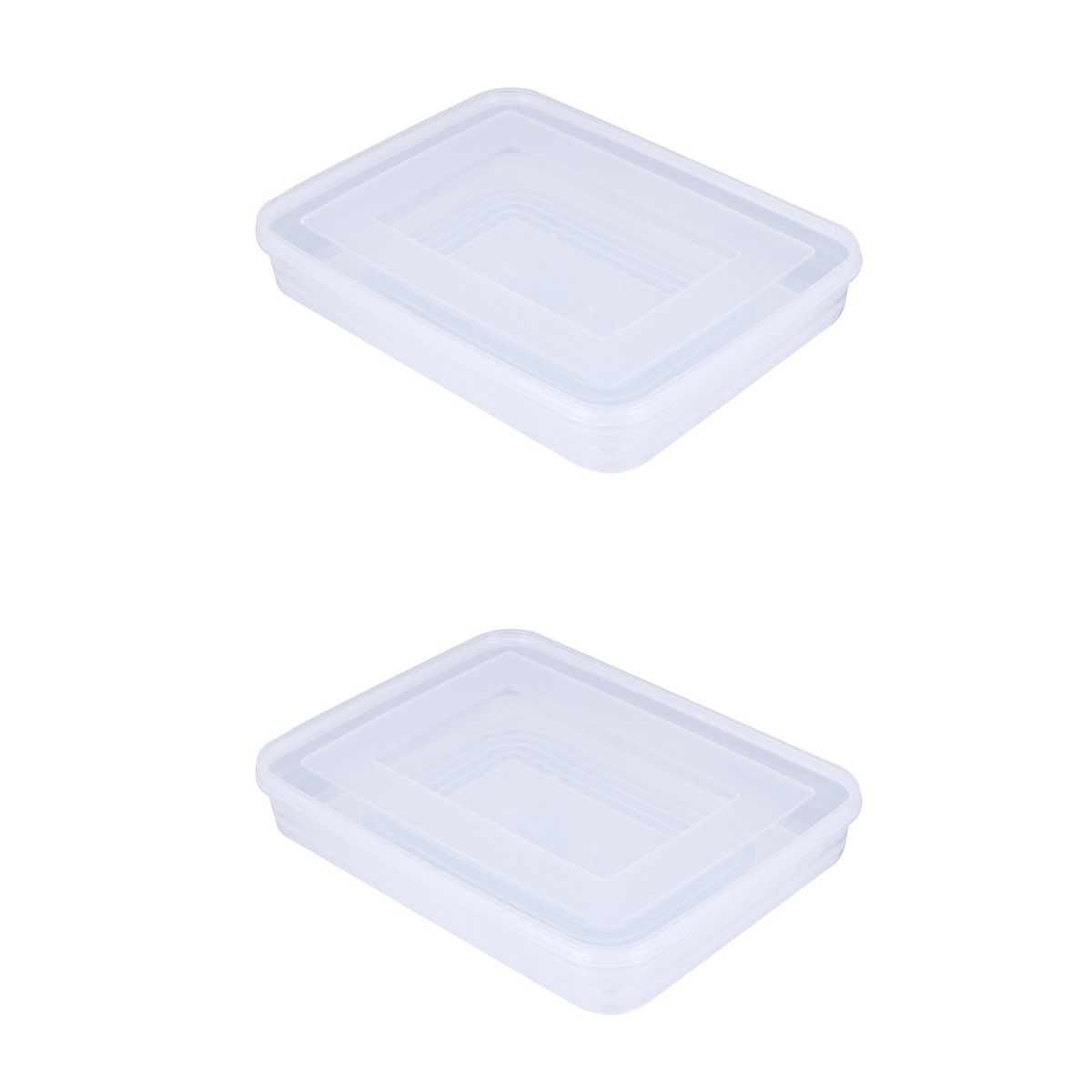 2pcs Plastic Food Storage Boxes Dumpling Buns Reusable Meal Prep ...