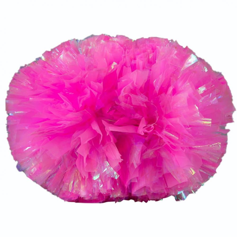 2pcs Plastic Poms Cheerleading Pom Metallic Foil Flower Balls for ...